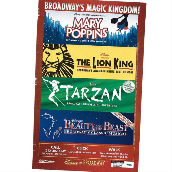 Art | Disney On Broadway Magic Kingdom Mary Poppins Lion King Tarzan ...
